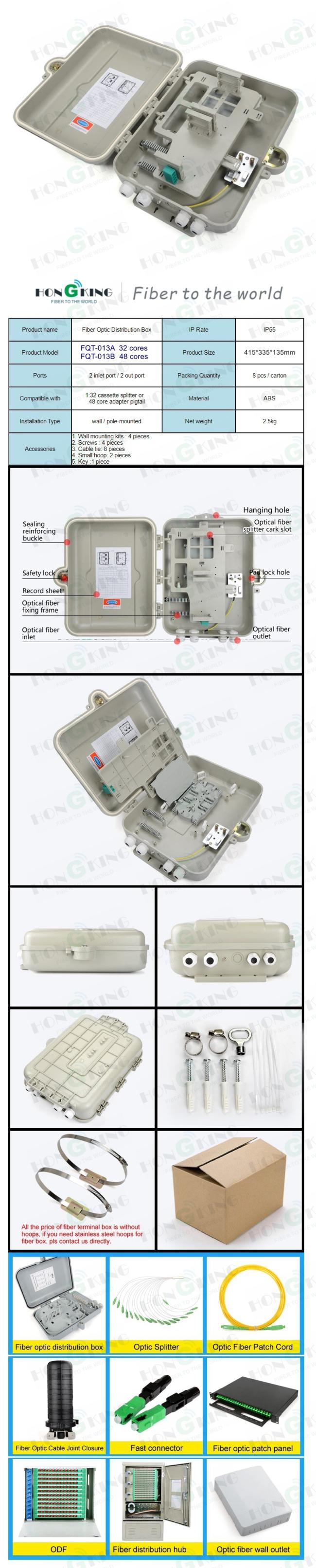  de Doos van de de Optische Vezeldistributie van 32cores FTTH met Splitser 1X32