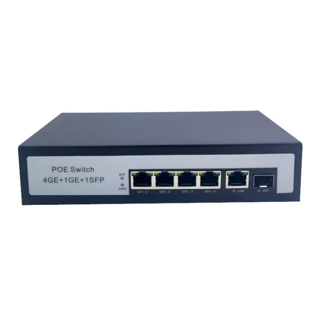Full Gigabit 1-Optical 5-Electric Poe Optical Fiber Switch