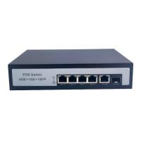 China Full Gigabit 1 Optical 5 Electric PoE Fiber Switch 4 PoE Ports 30W 120W for sale