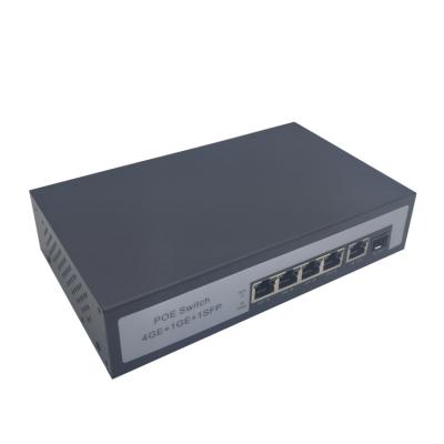 China 60W POE Fiber Switch 4 Ports 100 / 1000M POE 2 Ports 1000M SFP for sale