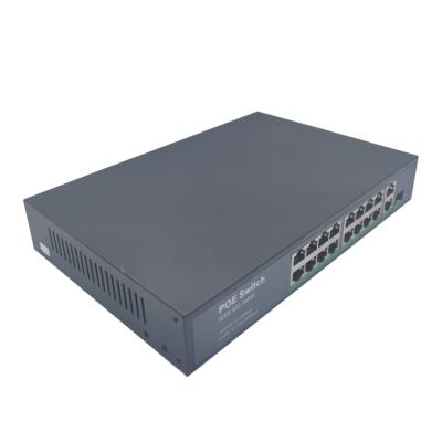 Cina Fanless Cooling 16 Ports Router 100M PoE Swtich 1.6Gbps Support IEEE802.3af / At in vendita