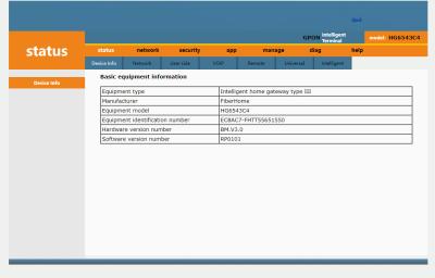 China Hg6543c4 Fiberhome ONU 1ge+3fe+1pots +2.4G WiFi Gpon English Firmware à venda