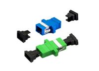 China SC APC Singlemode Simplex Fiber Optic Adapter with Ceramic Sleeve 0.2dB Insertion Loss for sale