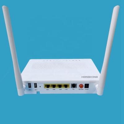 China OEM AC1200 Dual Band ONU HK718 4GE 1TEL 2USB Gpon Epon Compatible Modem for sale