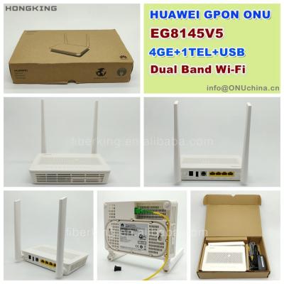 China Dual Band WiFi AC ONU ONT huawei Echolife GPON XPON  EG8145V5  FTTH 1GE  3FE USB TEL Optical Network Terminal for sale