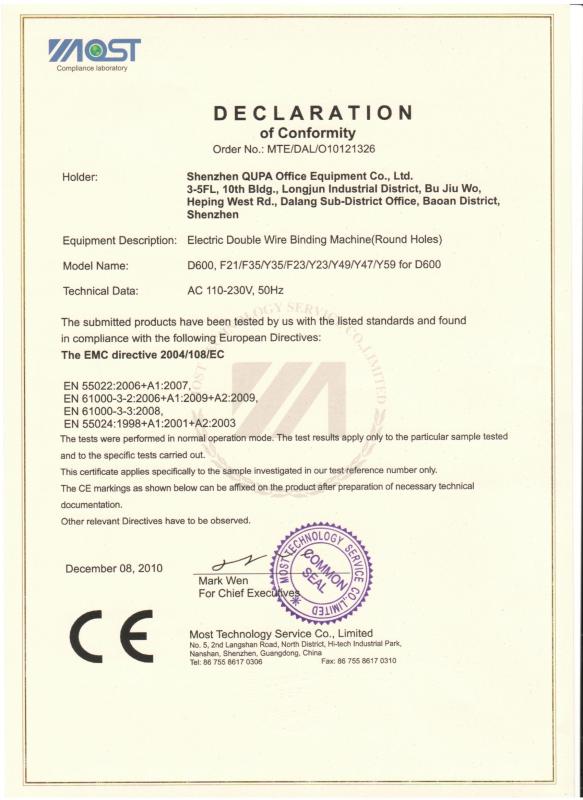  - Jiangyin Unitec International Co., Ltd.