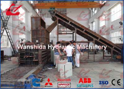 China Auto Waste Paper Baler Machine Manual Belting With Feeding Conveyor Y82W-125 for sale