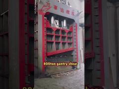 800ton scrap metal gantry shear machine shearing heavy steel sections