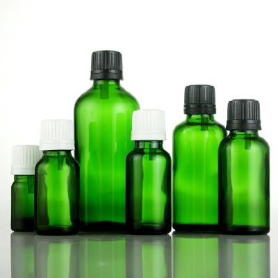 China Green dropper, essential oil bottle, cosmetic packing, empty bottle essential oil, frosted bottle for sale