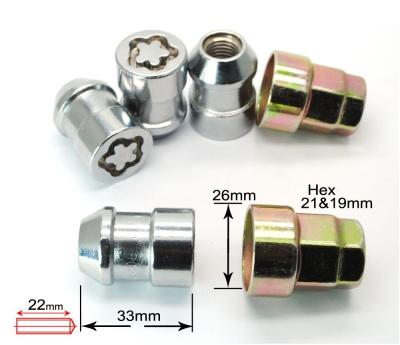 China Universal Alloy Locking Wheel Nuts Stable Performance For Hyundai / Ford / KIA for sale