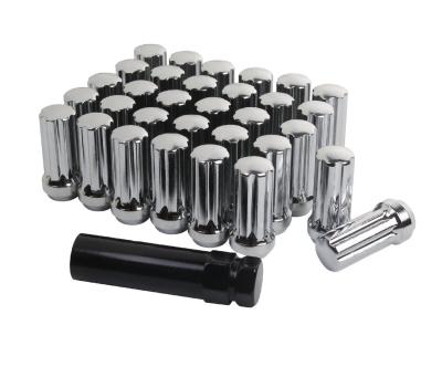 China Premium Chrome Wheel Lug Nuts 2 Inch Long Acorn For Ford F250 / F350 for sale