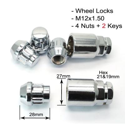 China Auto Car Accessories 8.8 Solid , Ford / Hyundai / Chevrolet Replacement Wheel Nuts for sale