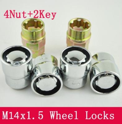 China M14x1.5 Toyota Car Locking Wheel Nut 2.3 Centimeter Length With Taper Seat for sale