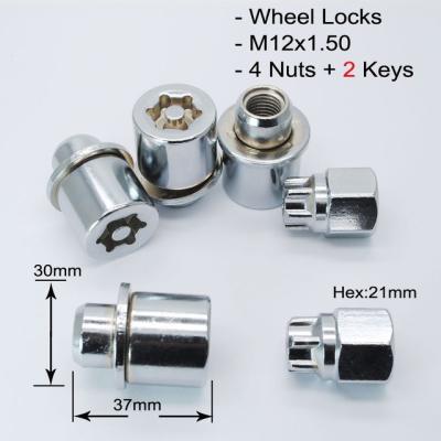 China Durable Locking Wheel Nuts , Wheel Stud Replacement For Toyota / Mitsubishi / Lexus for sale