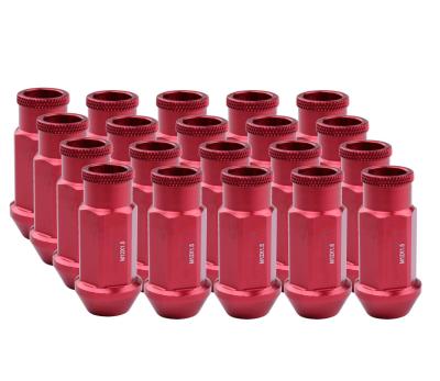 China Durable Aluminum Wheel Lug Nuts Red Color For Fiesta / Toyota / Camry for sale