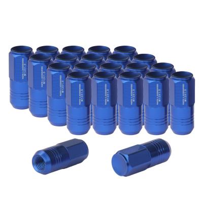 China Ford / Chevy Blue Extended Lug Nuts 12x1.5 Closed End Easy Installation for sale