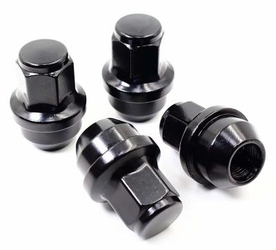 China Seat Replacement Wheel Lug Nuts Duplex Large Acorn Black 21mm Hex for sale