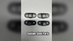 Custom Black Steel Small Parts Laser Etched