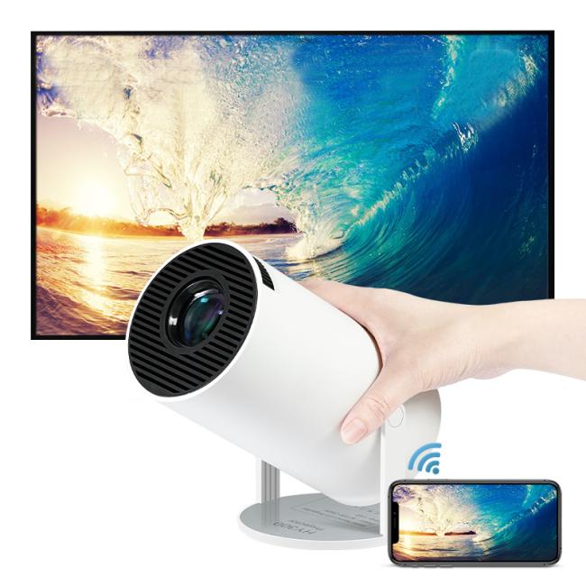 Front view of IP5X portable mini projector showing compact design