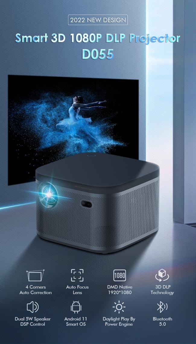 700ANSI 1080P Wifi Smart Mini Projector package contents