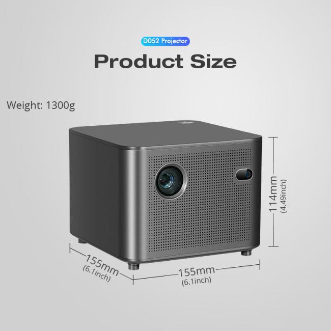 Airplay 4K WiFi Mini Pico Projector front view