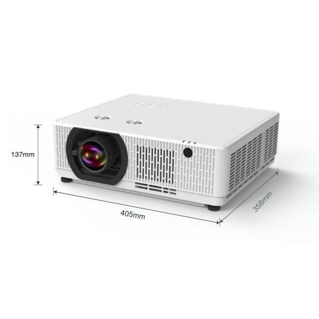WUXGA Interactive 7500lm HD Lumen Projector showing high-resolution projection in a classroom setting