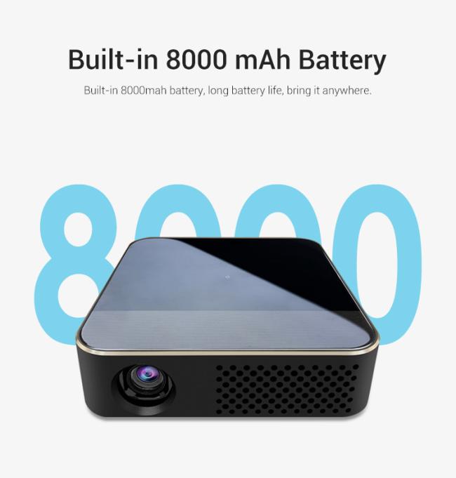 Business presentation using the mini projector