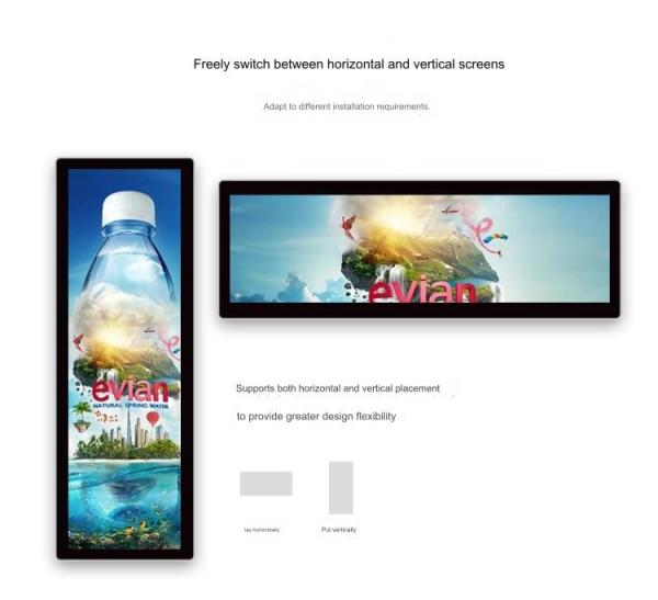RGB LCD Display Wall Mount Advertising Touch Screen Monitor 15.6 Inch ODM