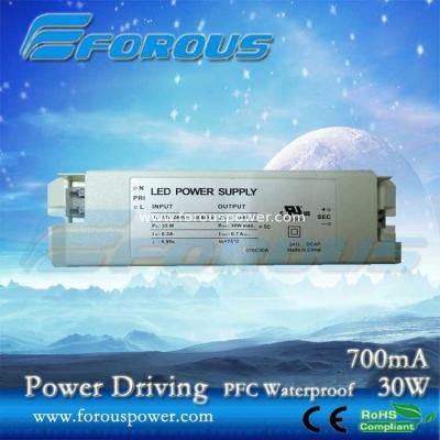 China PFC 700mA30W Constant Current Led Power Supply Ce Ul ,UL power supply,UL led down light dr for sale