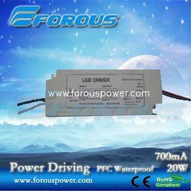 China PFC 700mA20W Constant Current Led Power Supply Ce Ul ,UL power supply,UL led down light dr for sale