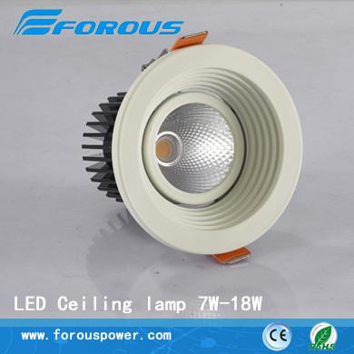 China All aluminum white paint LED 10W 18W downlight lamp super bright glare for sale
