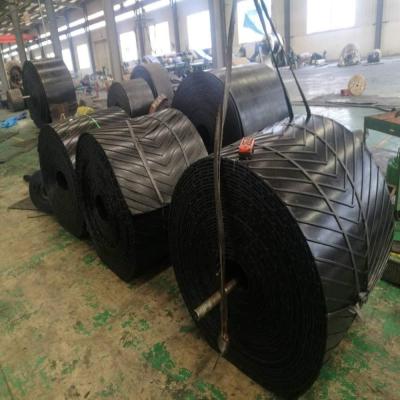 China China Factory Directly Supply OEM Width Black Chevron Pattern Rubber Conveyor Belt for sale