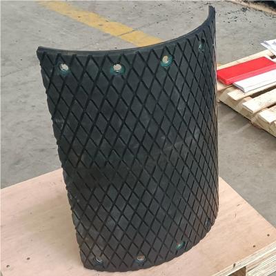 China Customized Rubber Pulley Lagging Diamond Pattern Rubber Lagging Conveyor Pulleys Wear Resistant for sale