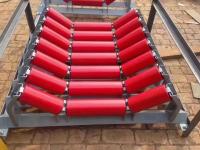 China Galvanized Steel Conveyor Idler Roller 108mm Diameter for Mining Material Handling for sale