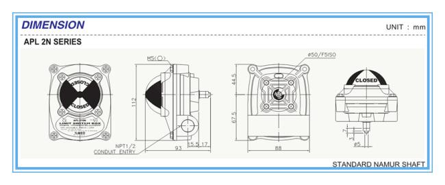 APL210N limit switch box