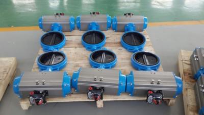 China Pneumatisch rek en pinion roterende actuator dubbele actie veer terugkeer Te koop