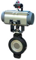 China Double Effect Pneumatic Rotary Actuator Control Butterfly Valve for sale