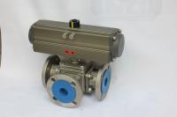 China Ball Valves Actuated:Single or double acting pneumatic control for sale