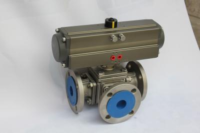Cina Valvola a sfera e attuatore pneumatico a coppia d'aria 3 vie in vendita