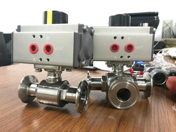 China Valvola a sfera per attuatore pneumatico certificata ISO ATEX for sale