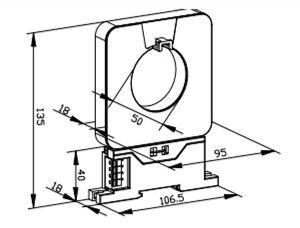 Acrelba20-ai/i Analoge 4-20ma modbus-Rtu Huidige Omvormer 1