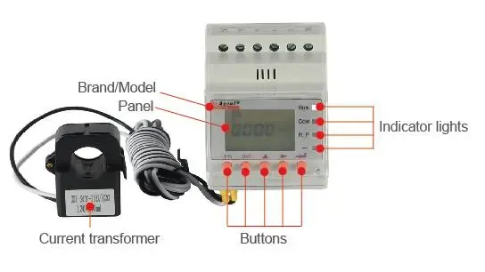 Display sample of ACR10R-DxxT Single-phase PV Reflux Monitoring Meter