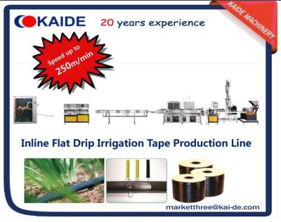 China Flat Drip Irrigation Tape Making Machine Speed 250m/min for sale