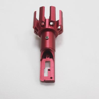 Cina Pezzi meccanici di alluminio di CNC della luce del LED, pezzi meccanici anodizzati rossi di CNC in vendita