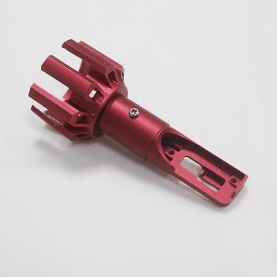 Cina Pezzi meccanici di alluminio di CNC della luce del LED, pezzi meccanici anodizzati rossi di CNC in vendita