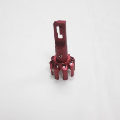 Cina Pezzi meccanici di alluminio di CNC della luce del LED, pezzi meccanici anodizzati rossi di CNC in vendita