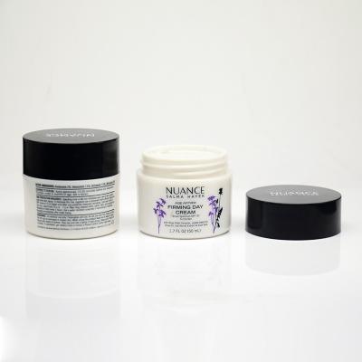 Cina La lozione d'imballaggio del bello cosmetico di PETG 50g stona con il coperchio a vite, Pearl White in vendita