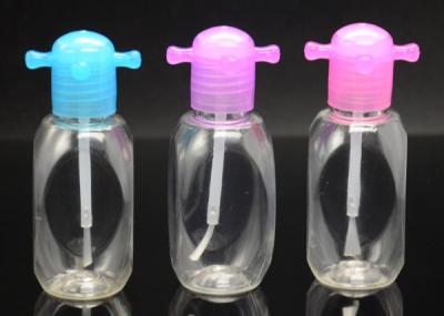 Cina bottiglie cosmetiche di plastica del contenitore dello smalto 50ml con il cappuccio della spazzola, blu/rosa/giallo in vendita