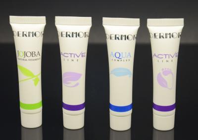 Cina 8 ml tubi del mini di plastica d'imballaggio di 5 cosmetico di qualità superiore di strato, bianco/rosa in vendita