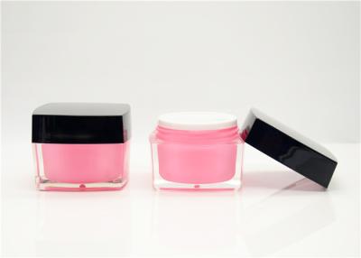 Cina il quadrato 50g/intorno a crema acrilica stona il cosmetico che imballa nel rosa e nel nero in vendita